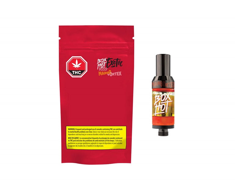 BoxHot 1000 Mango Vortex 1.2g Prefilled Vape Cartridge – Borealis Buds