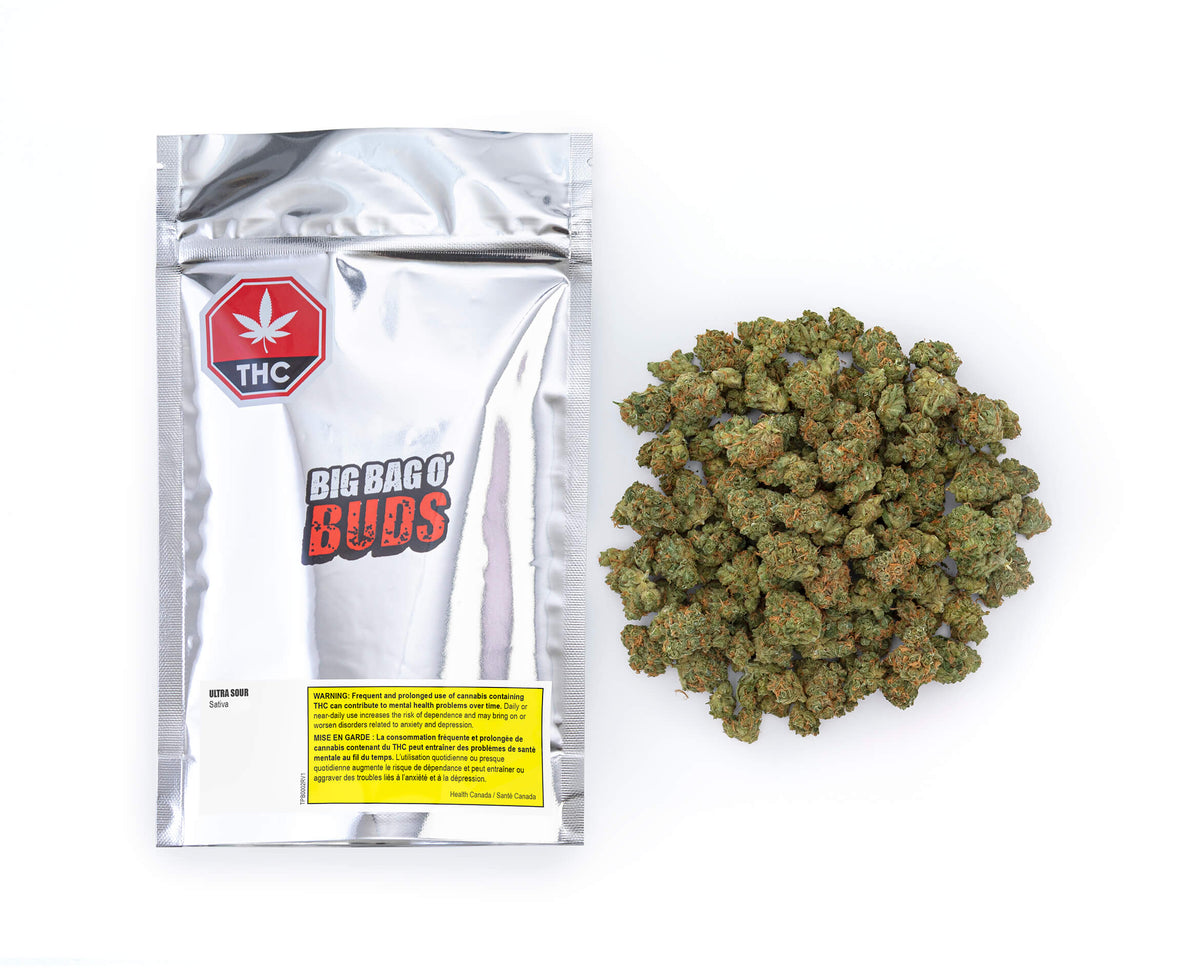 Big Bag O Buds Ultra Sour 28g Dried Flower Borealis Buds