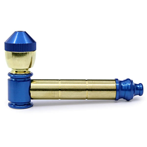 Classic Slim Barrel Pipe - Gold & Blue Edition – Borealis Buds