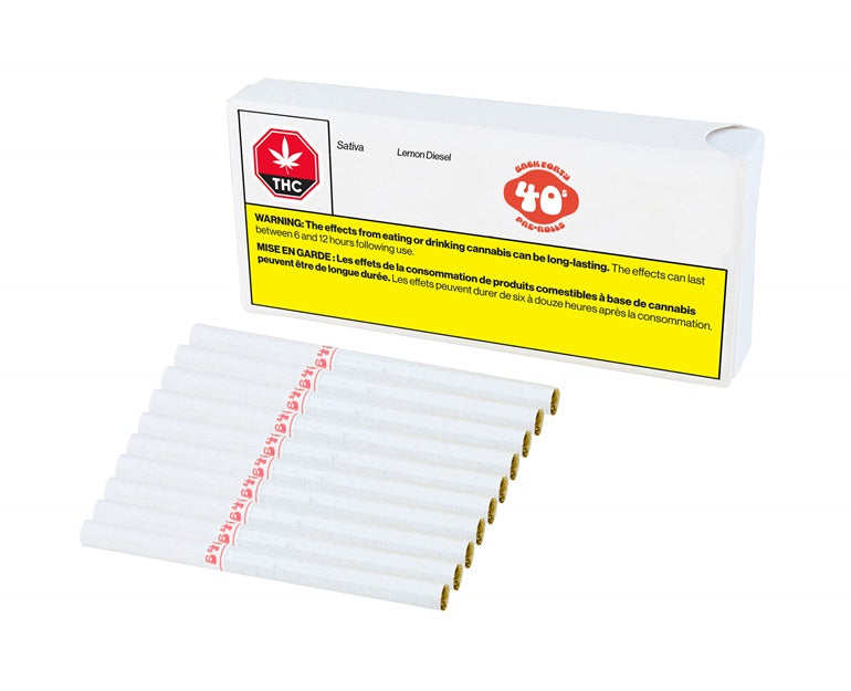 Back Forty Lemon Diesel 10 x 0.35g Pre-Rolls – Borealis Buds