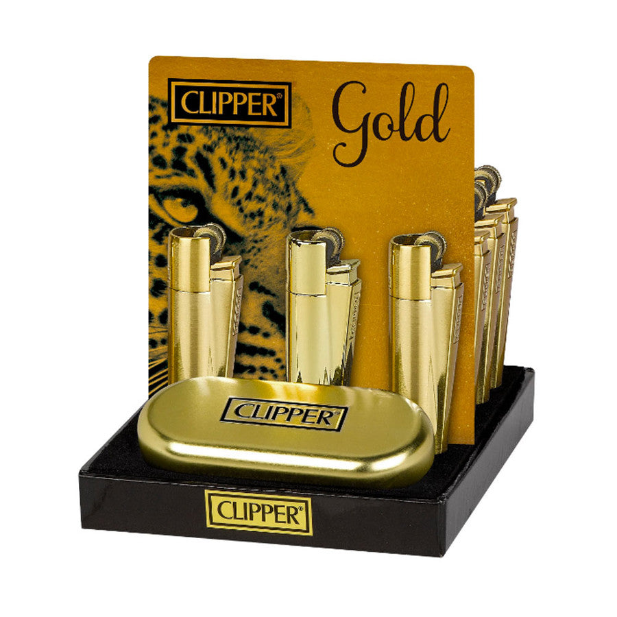 Clipper Gold Metal Lighters – Borealis Buds