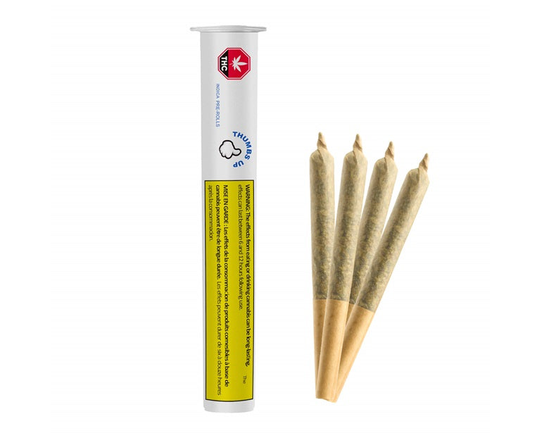 Thumbs Up Indica 4 x 0.5g Pre-Rolls – Borealis Buds