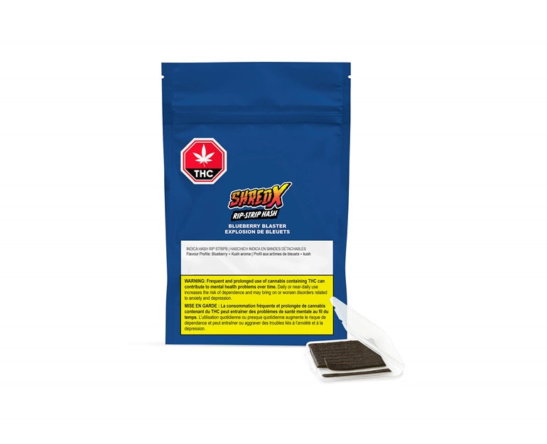 Shred X Blueberry Blaster 10 x 0.2g Hash Rip-Strips – Borealis Buds