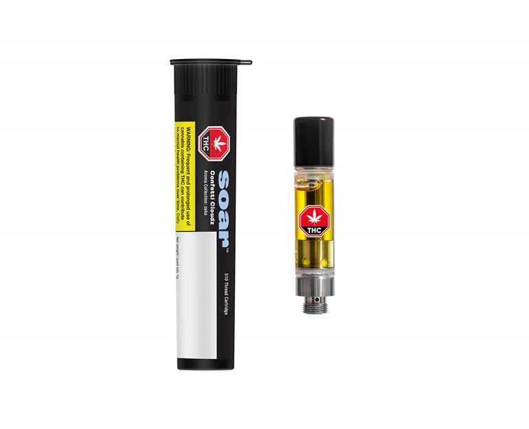 Soar Confetti Cloudz 1g Prefilled Vape Cartridge – Borealis Buds