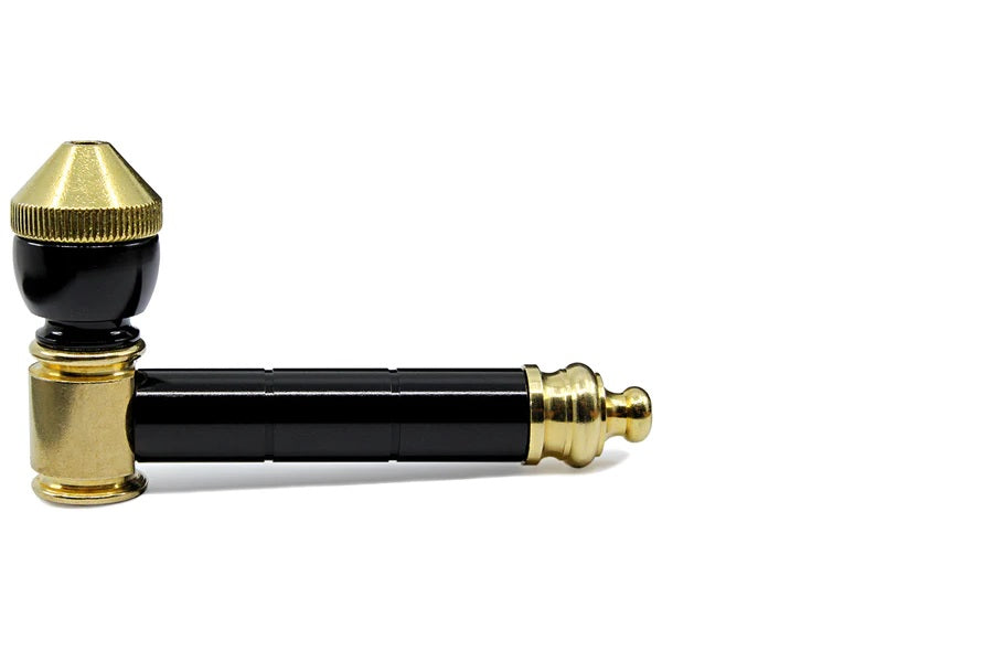 Classic Slim Barrel Pipe - Black & Gold Edition – Borealis Buds