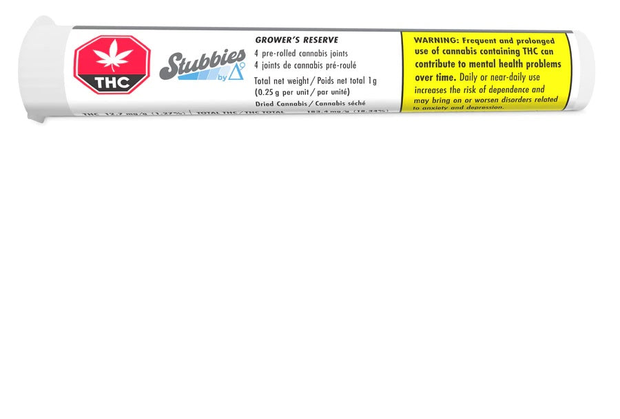 Stubbies by Delta 9 GPS 4 x 0.25g Pre-Rolls – Borealis Buds