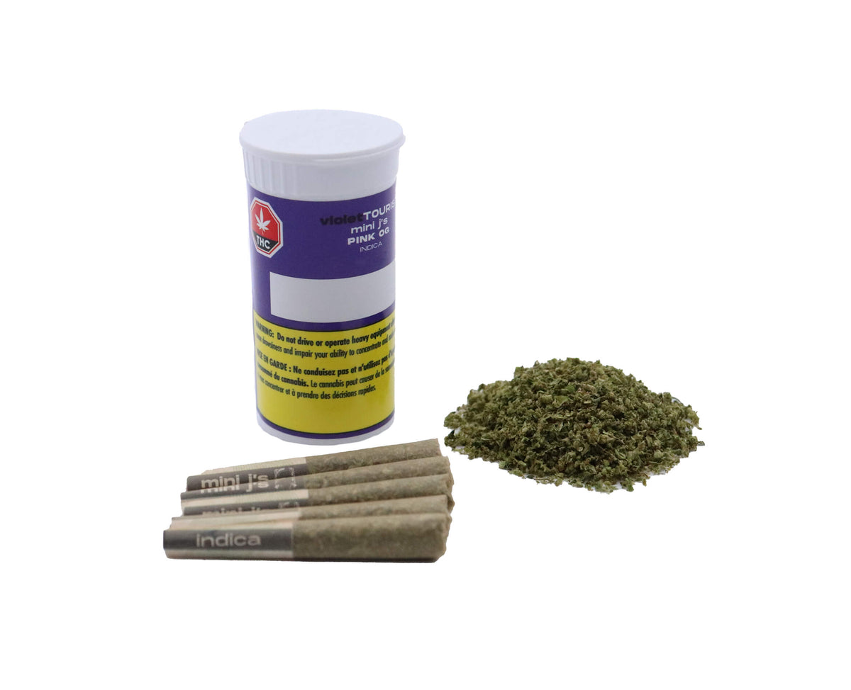 Violet Tourist Mini J's Pink OG 10 x 0.35g Pre-Rolls – Borealis Buds